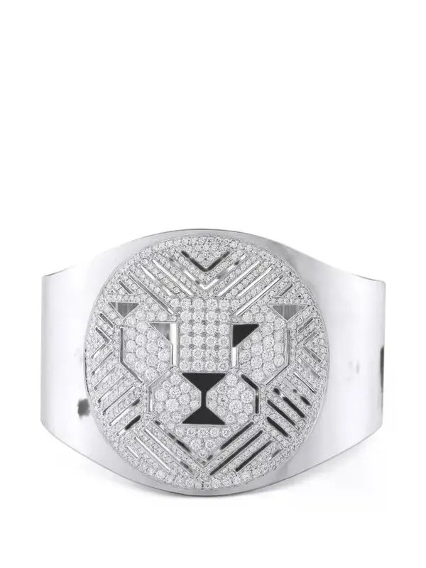 BVLGARI Enigma Diamond Cuff Bracelet - Silver