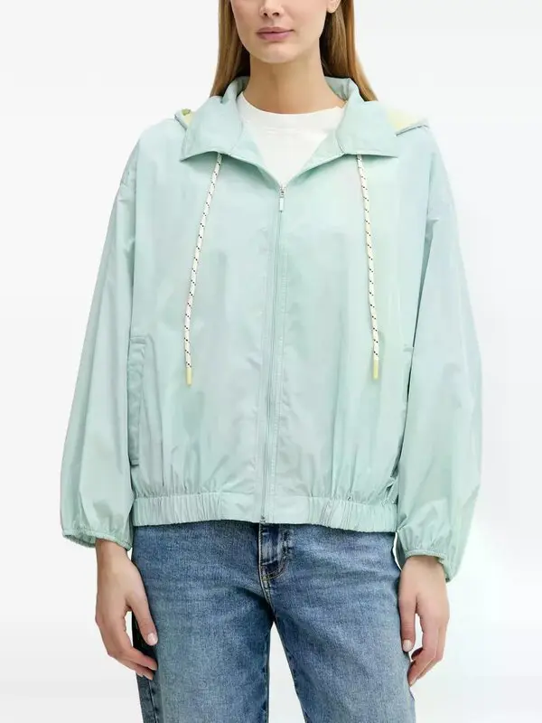 BENETTON Drawstring-hooded Elasticated-hem Jacket