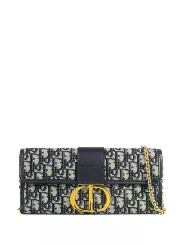 Dior 30 Montaigne Oblique Monogram Clutch Bag - Blue