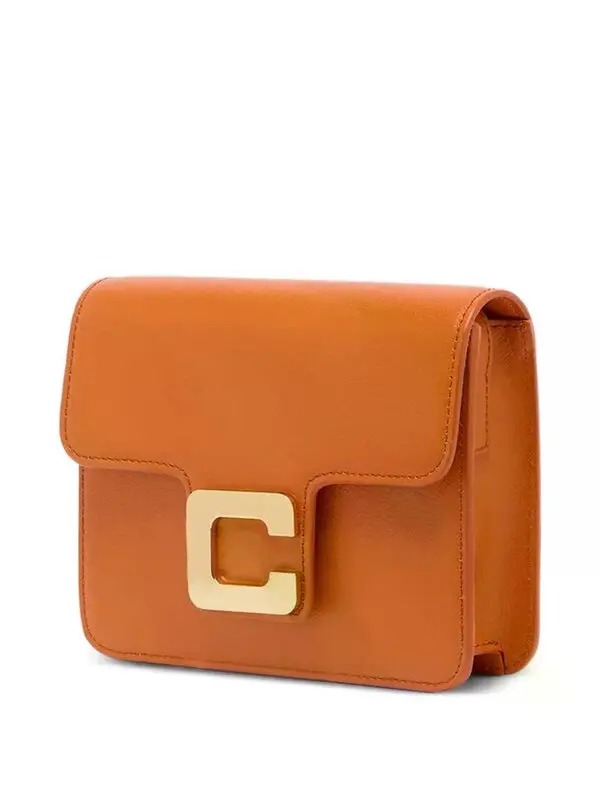 CAREL Mini Sorbonne Grained Calf Leather Shoulder Bag - Orange
