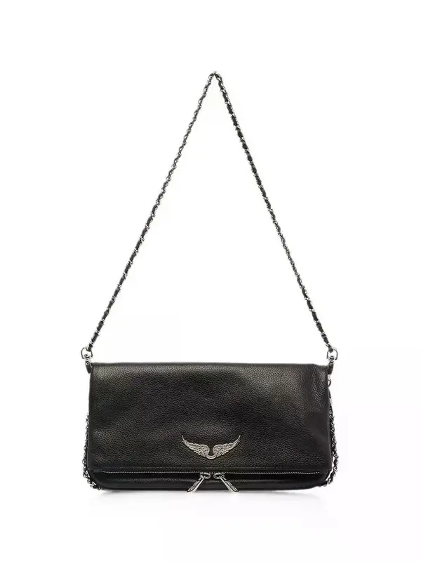 Zadig&Voltaire Logo-plaque Leather Shoulder Bag - Black