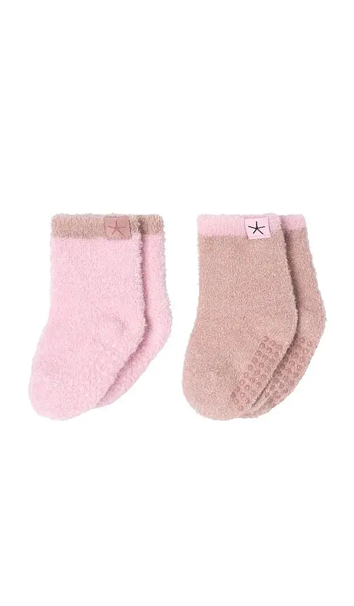 Barefoot Dreams Cozychic Baby Tipped Sock Set - Multi