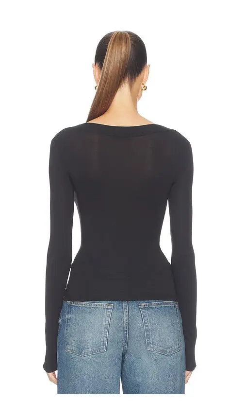 GRLFRND Scoop Neck Long Sleeve Tee