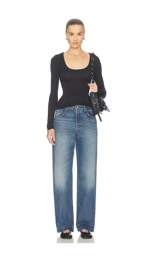 GRLFRND Scoop Neck Long Sleeve Tee