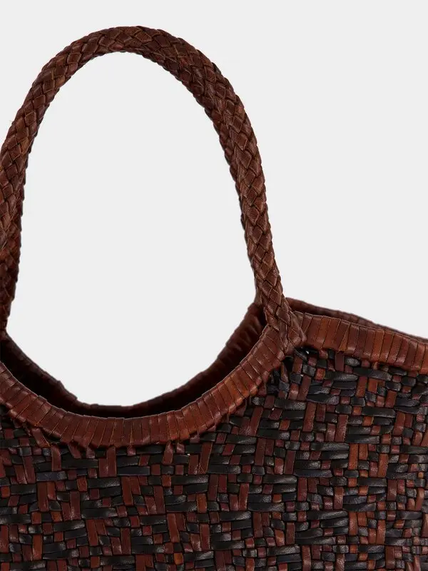 Dragon Diffusion Small Nantucket Tote Bag In Hand-woven Buffalo Leather