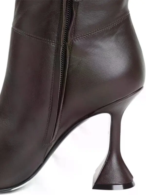 Amina Muaddi Pointed-toe Over-the-knee Boots