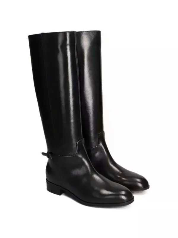 JULIE DEE Buckle-detail Leather Boots
