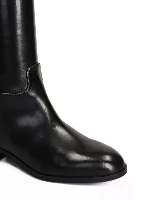 JULIE DEE Buckle-detail Leather Boots