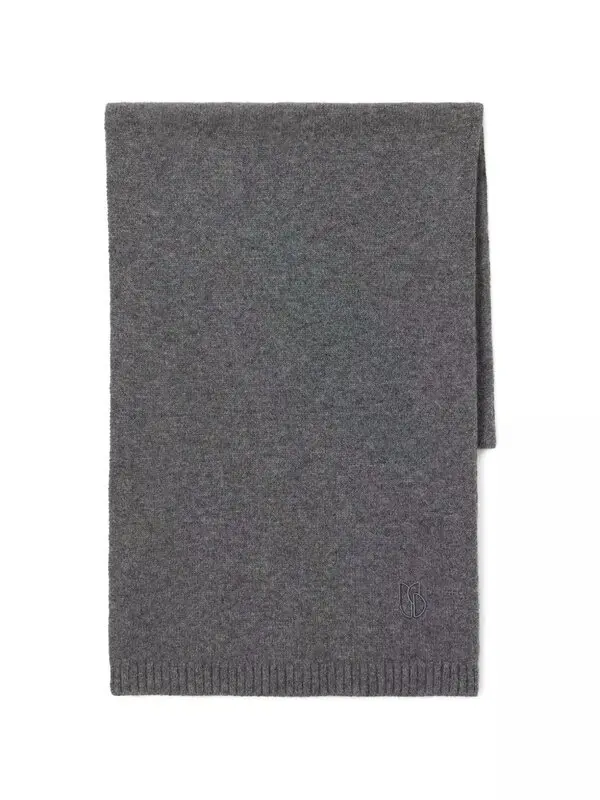 Ba&sh Comie Logo-embroidered Scarf - Grey