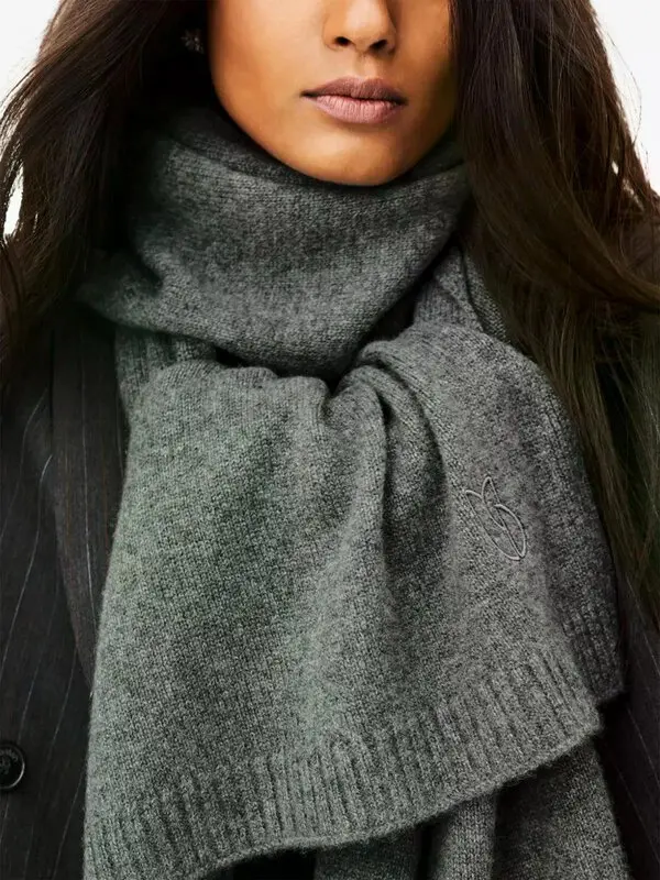 Ba&sh Comie Logo-embroidered Scarf