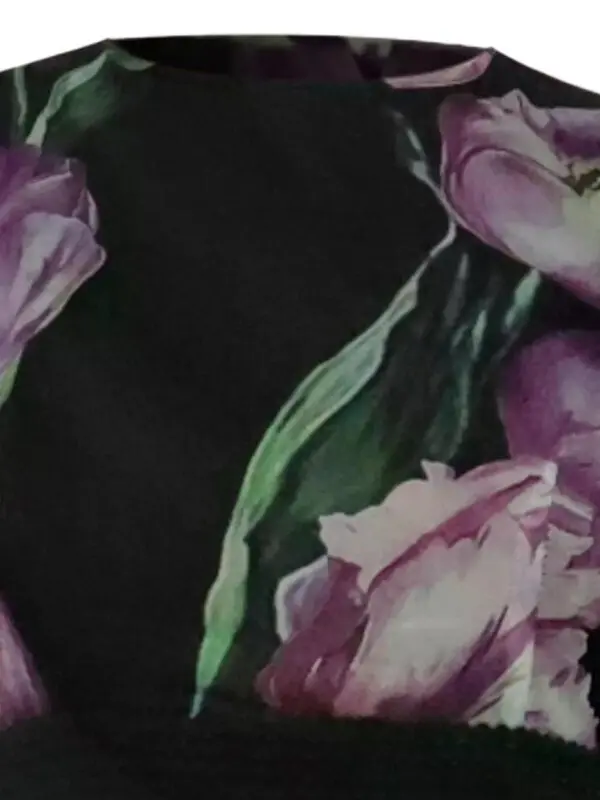 Dolce & Gabbana 2010s Tulip-print Tiered Gown