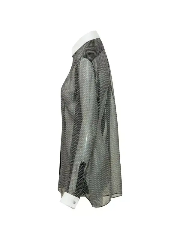 TOM FORD Printed Losange Silk Chiffon Shirt