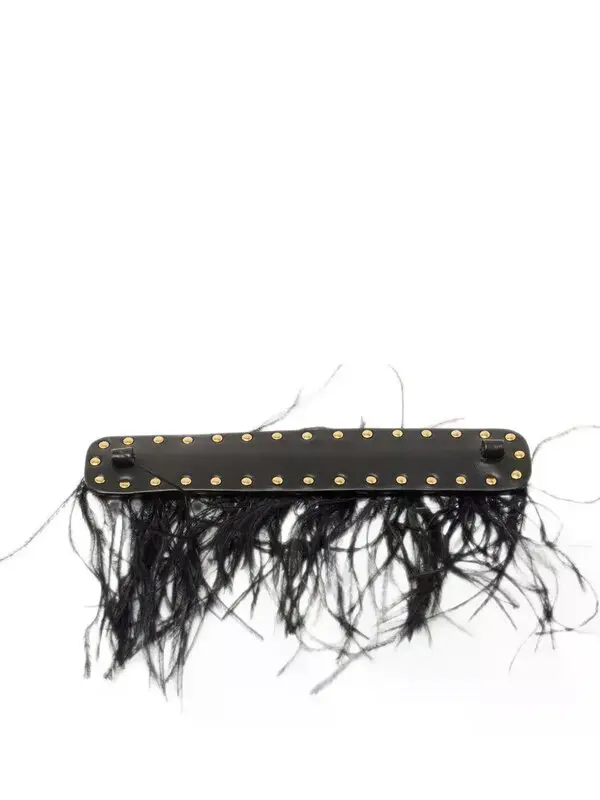 Valentino Garavani Rockstud Feather-trim Handle Strap