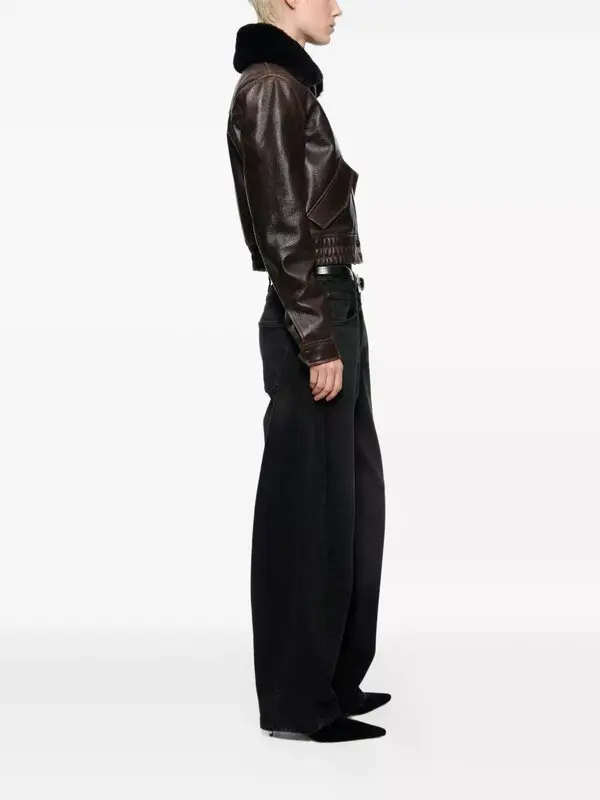 STAND STUDIO Dee Cropped Leather Jacket