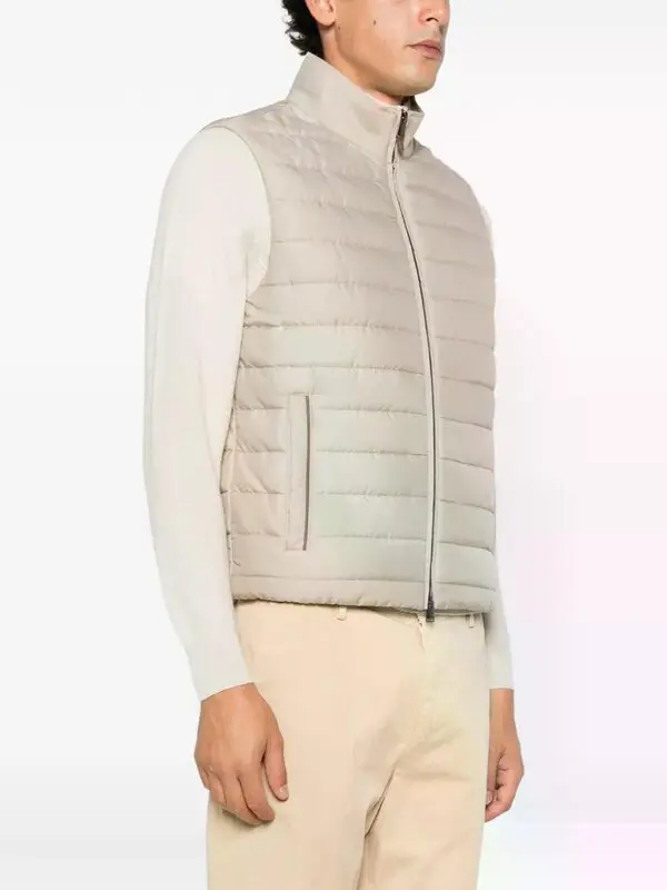 Canali Quilted High-neck Gilet