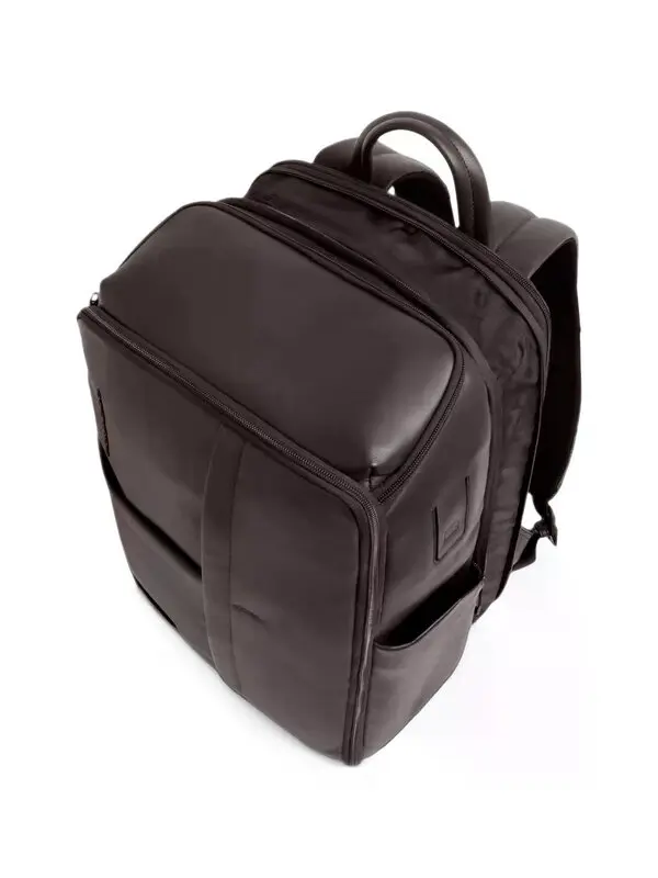 PIQUADRO 31l Pebbled-leather Backpack