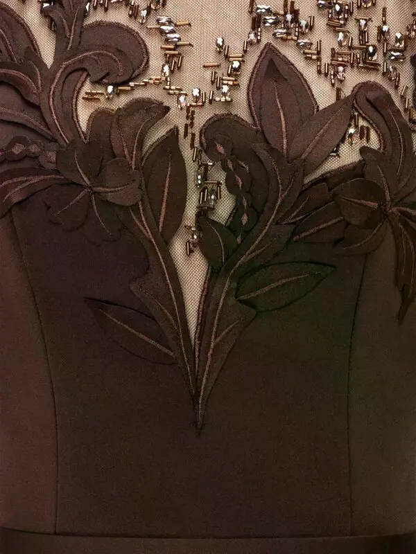 RAMI AL ALI Floral-appliqué Maxi Dress