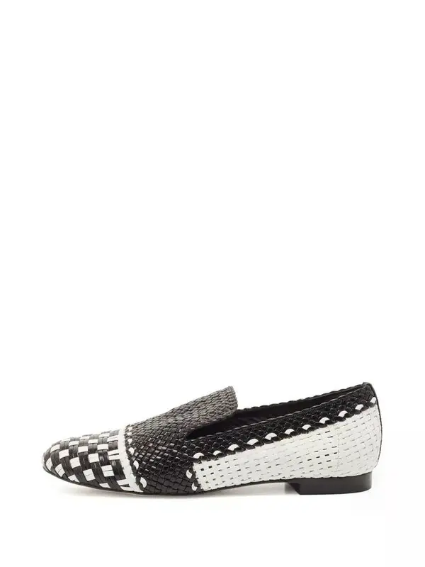 STUART WEITZMAN Riviera Smoking Woven Loafers