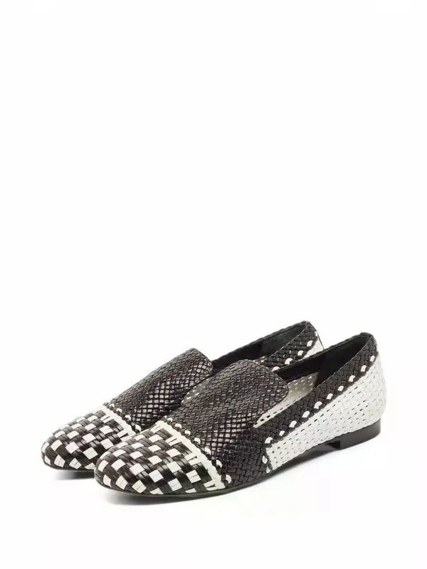 STUART WEITZMAN Riviera Smoking Woven Loafers