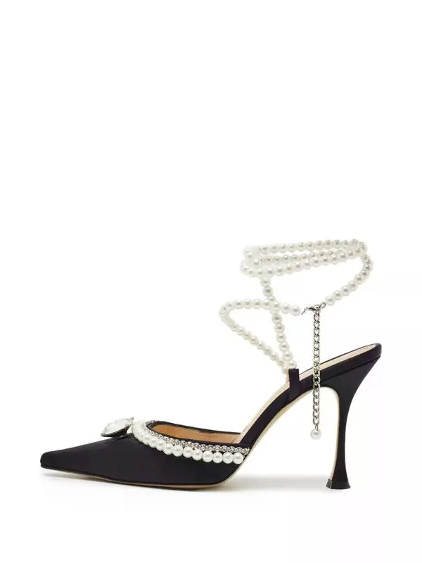 Mach & Mach Crystal-embellishment Mules