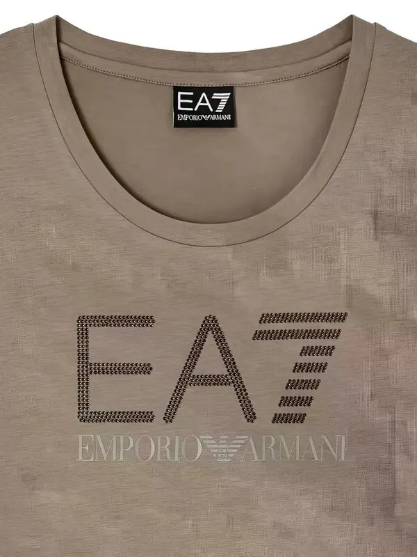 EA7 Rhinestone-logo T-shirt