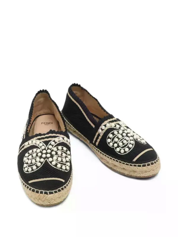 Fendi Embroidered Espadrilles