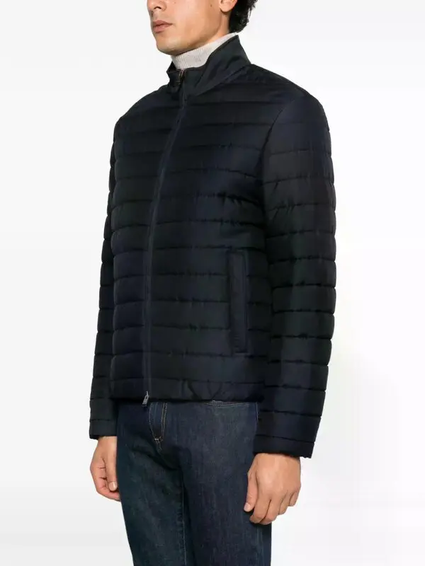 Canali Quilted High-neck Jacket