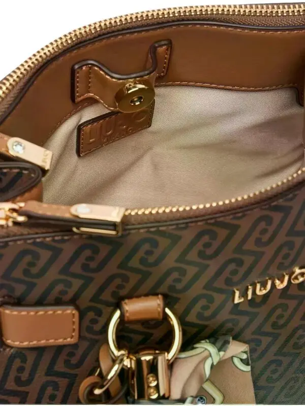 Liu Jo Monogram-print Scarf-detail Tote Bag