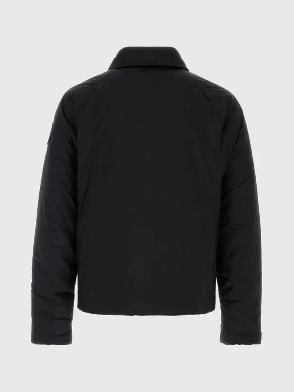 Canada Goose Lodge Water-repellent Down Jacket With Classic Collar And Logo - Black