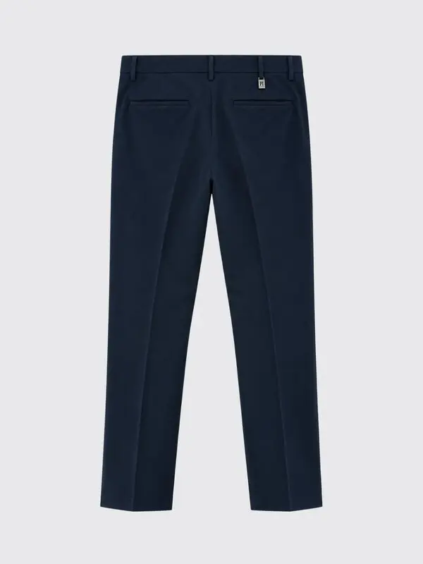 PT TORINO Slim Fit Wool Chino Pants With Slant Pockets - Navy