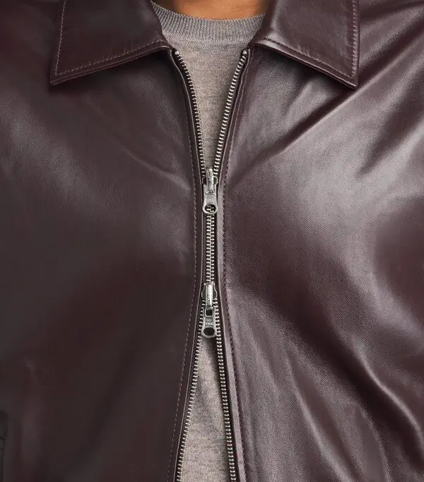 ARMA Reversible Backett Leather Bomber Jacket