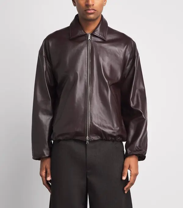 ARMA Reversible Backett Leather Bomber Jacket