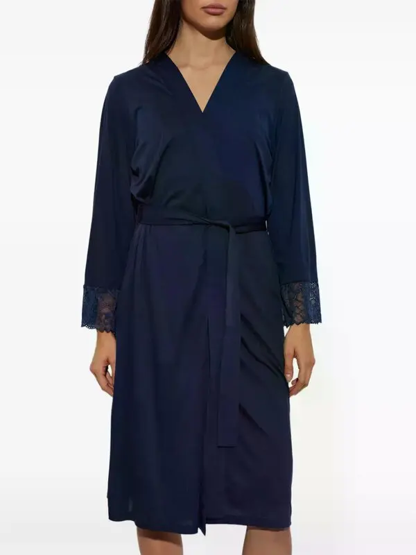 Hanro Azelia Lace-trim Dressing Gown
