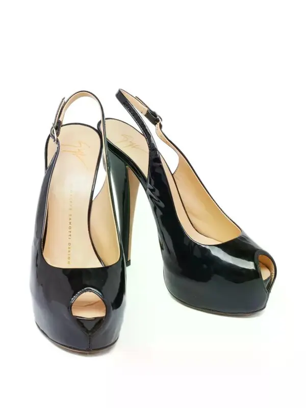 GIUSEPPE ZANOTTI Peep-toe Slingback Pumps