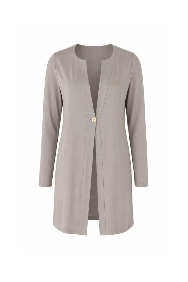 CONQUISTA Refined Longline Button Cardigan