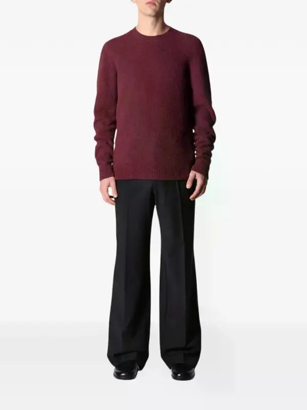 ROBERTO COLLINA Bouclé-knit Crew-neck Sweater