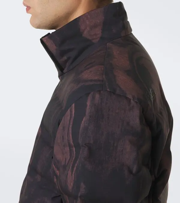 Aztech Mountain Nuke Printed Hooded Down Ski Jacket - Black