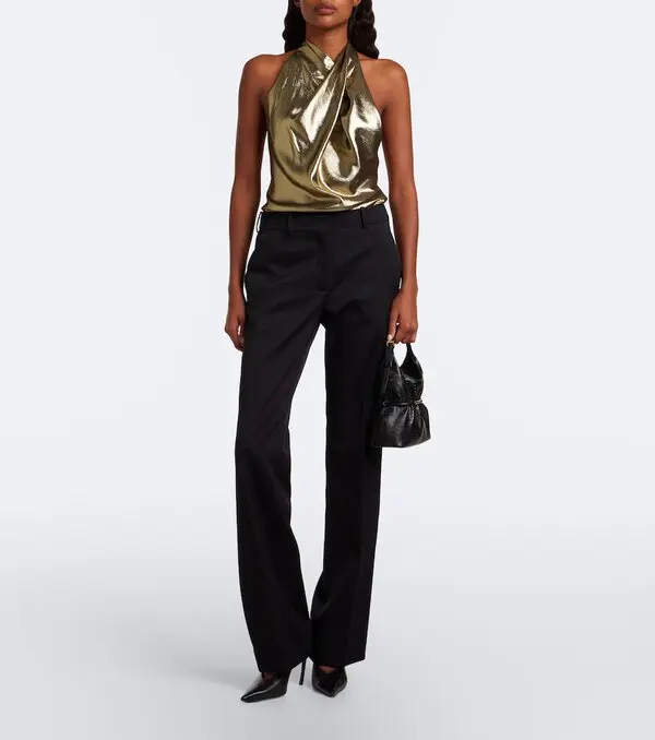 Balmain Sphynx Mini Leather Top-handle Bag