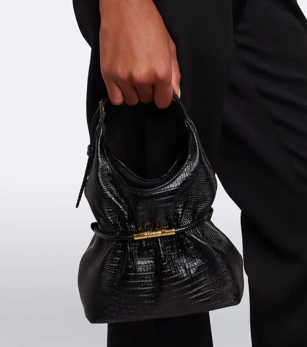 Balmain Sphynx Mini Leather Top-handle Bag