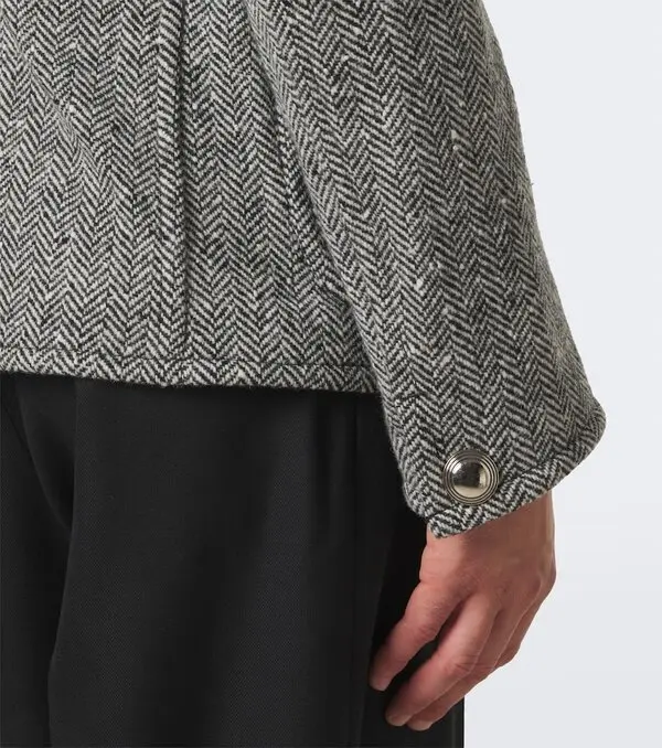 Junya Watanabe Herringbone Wool-blend Blazer