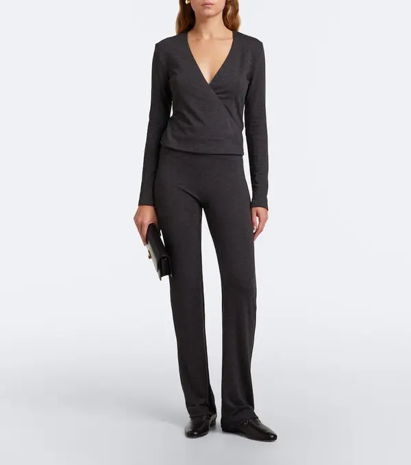 LESET Lauren Jersey Straight Pants