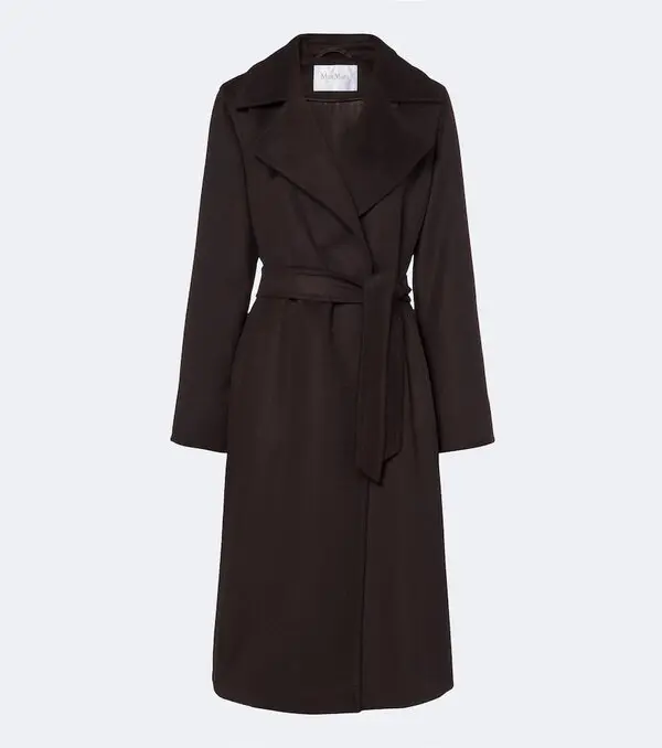 Max Mara Manuela Camel Hair Wrap Coat - Brown