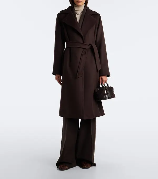 Max Mara Manuela Camel Hair Wrap Coat