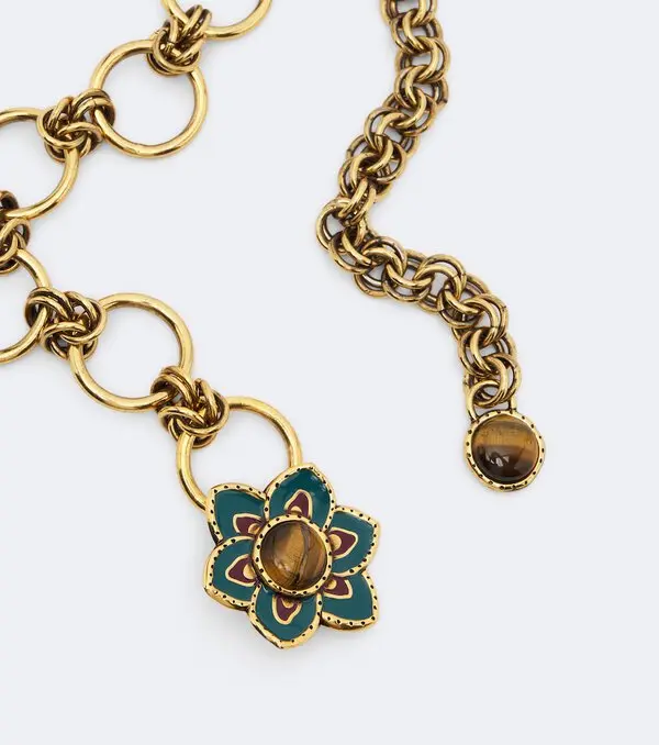 Etro Embellished Floral Chain Belt