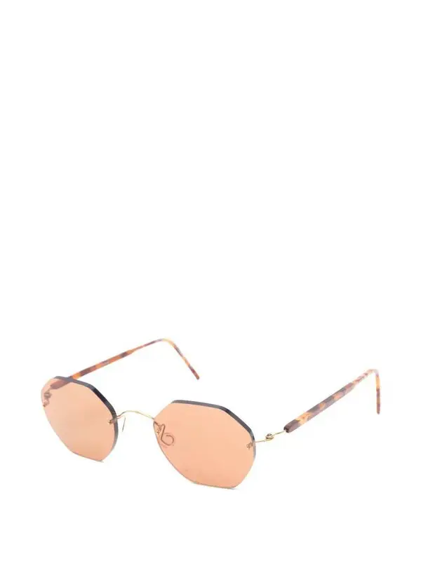 LINDBERG Geometric-frame Rimless Sunglasses