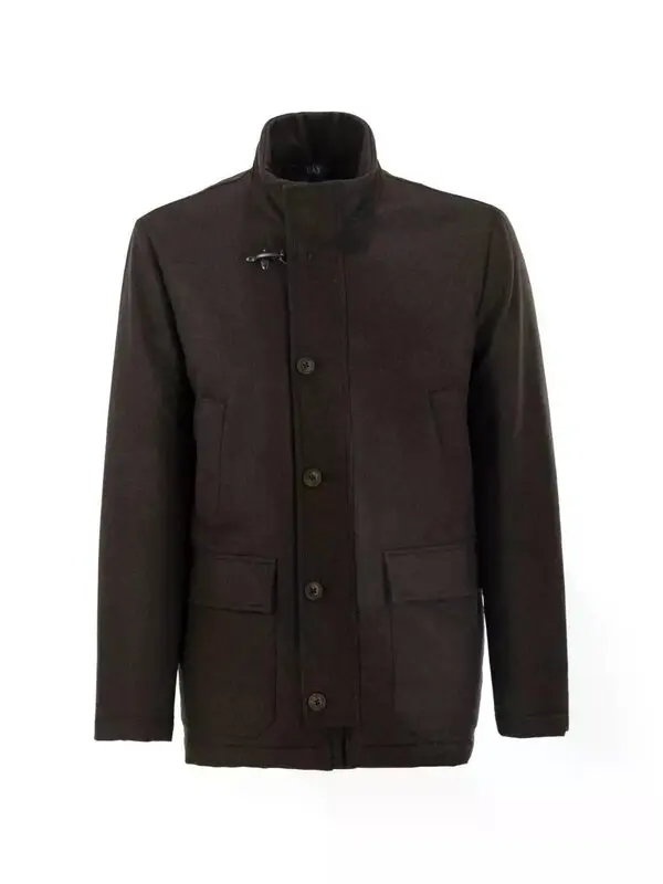 FAY Hook-fastening Suede-detail Jacket