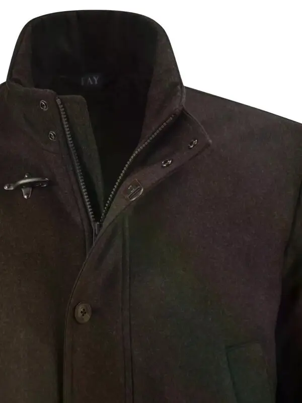 FAY Hook-fastening Suede-detail Jacket