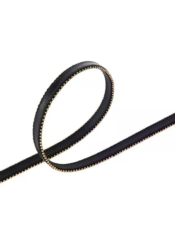 Pinko Leather Belt With Mini Studs, 1 Cm