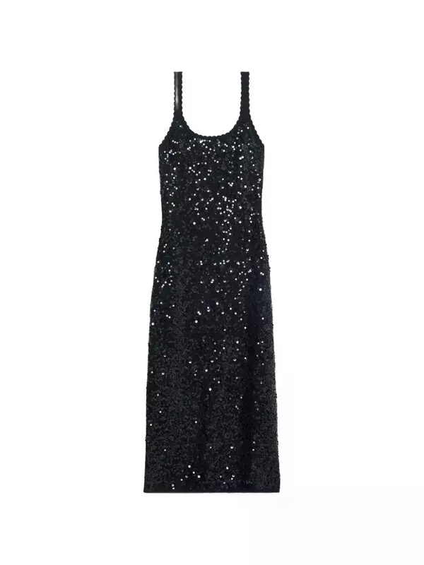 Claudie Pierlot Long Sequinned Knitted Dress
