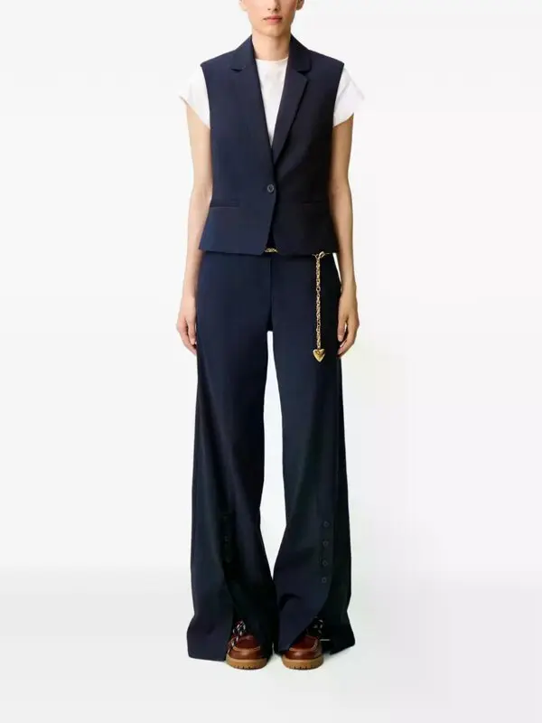 Claudie Pierlot Sleeveless Back-tie Blazer - Blue
